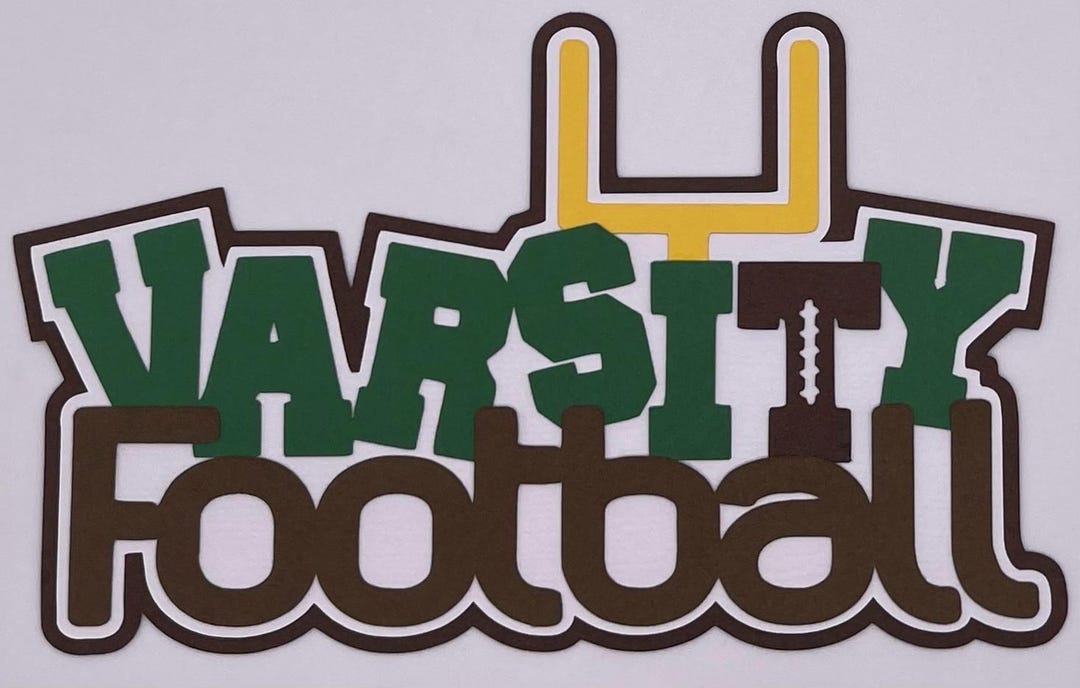 Sports - "varsity Football" - Handmade Paper Piecing Scrapbook ...