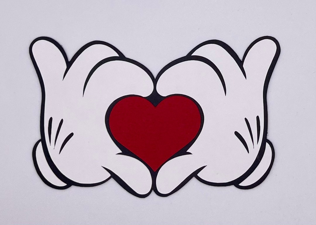 Disney Mickey Hands Title Handmade Paper Piecing Scrapbook - Etsy