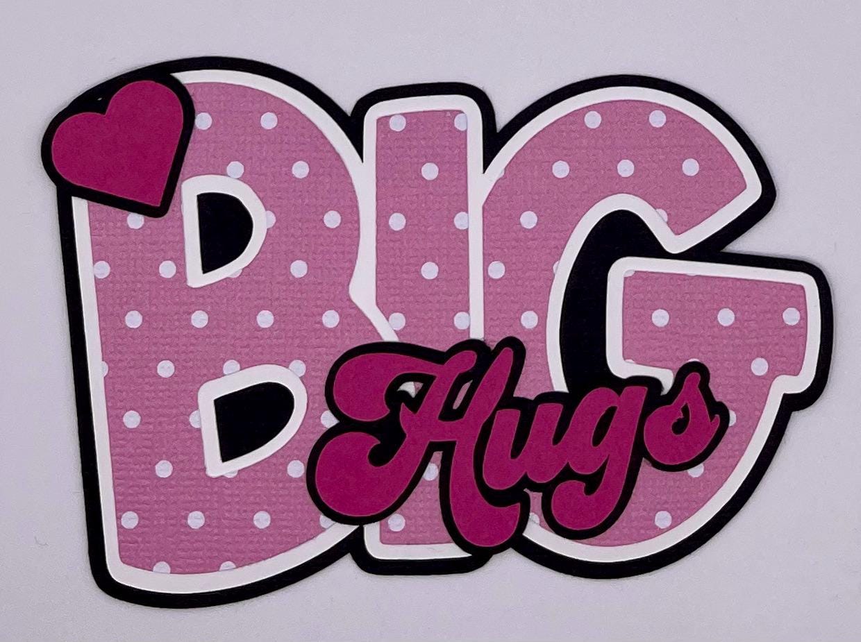Big Hugs in Various Colors - Handmade Paper Piecing Scrapbook ...