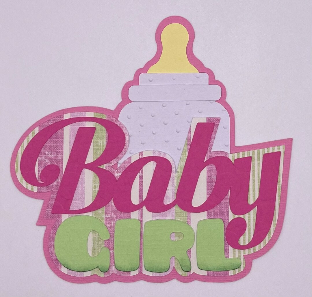 Baby Girl Title Handmade Paper Piecing Scrapbook Embellishment Die Cuts ...