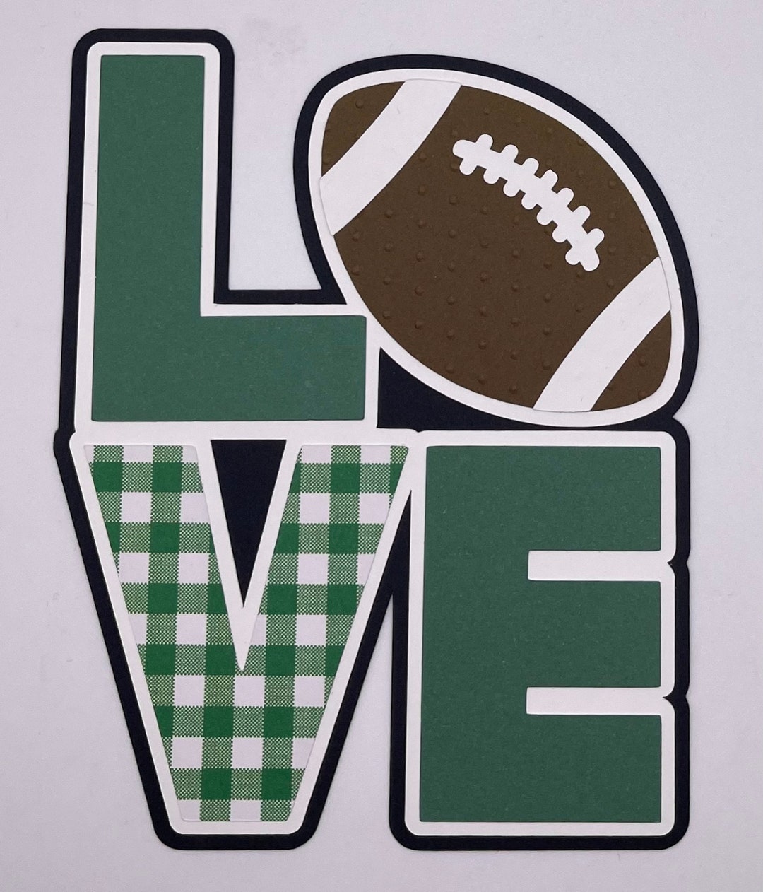 Sports - "love Football" - Handmade Paper Piecing Scrapbook ...