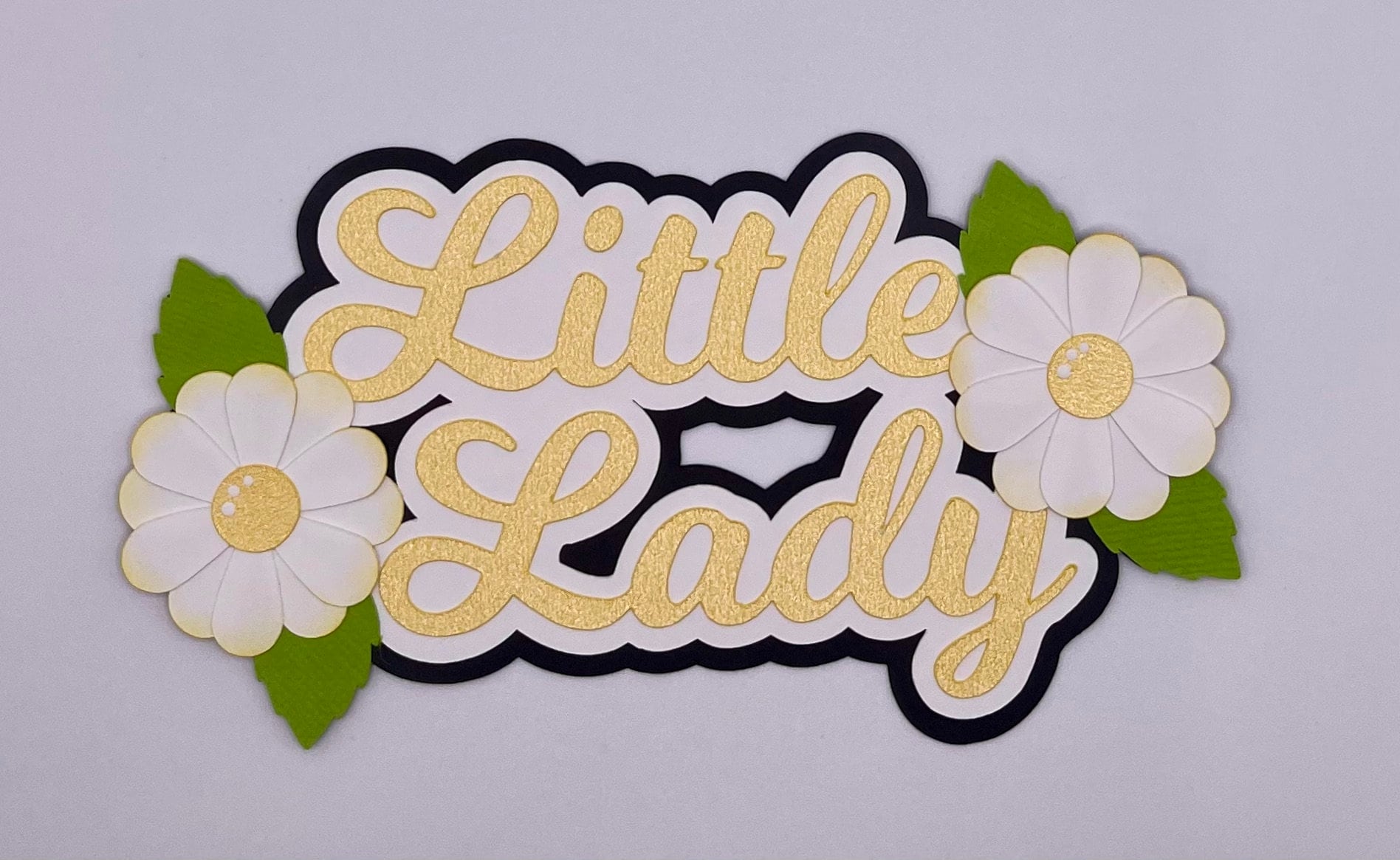 Little Lady Title Handmade Paper Piecing Scrapbook Embellishment Die ...