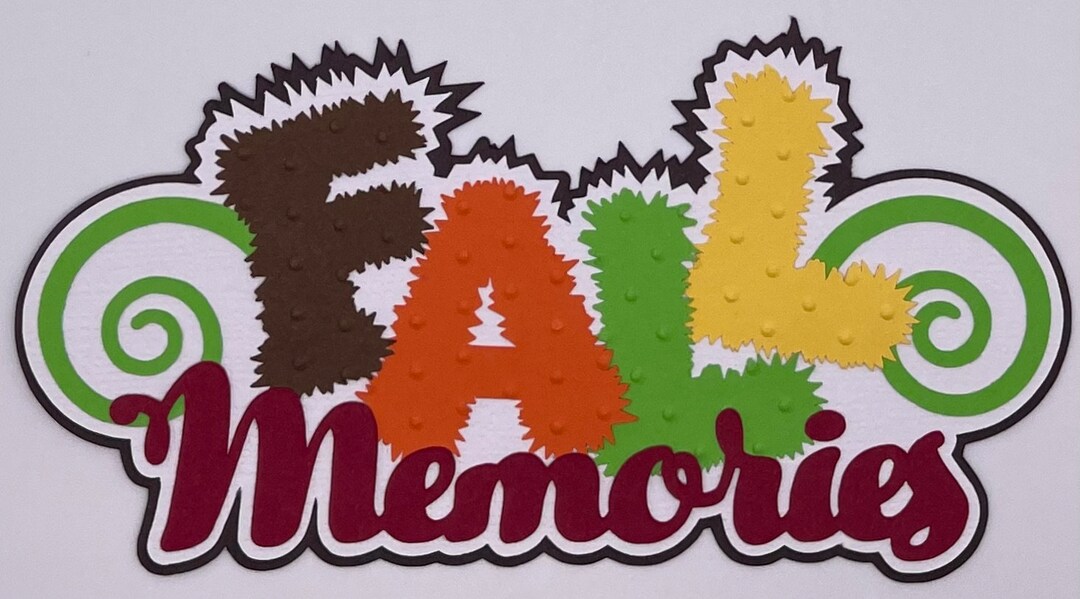 Autumn/fall - Fall Memories Title - Handmade Paper Piecing Scrapbook ...