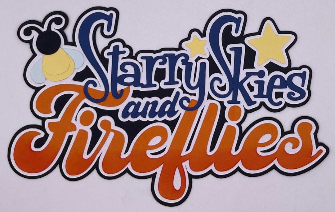 Summertime - Fireflies Title - Handmade Paper Piecing Scrapbook ...
