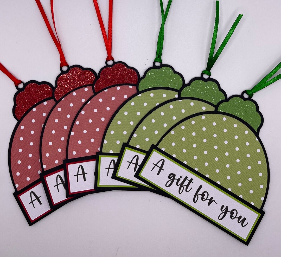 Christmas/holiday Tags 6 Handmade Winter Hat Tags - Etsy