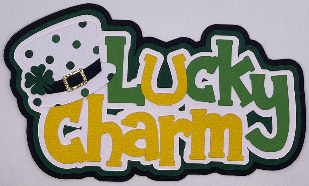 St. Patrick's Day - Lucky Charm Title - Handmade Paper Piecing ...