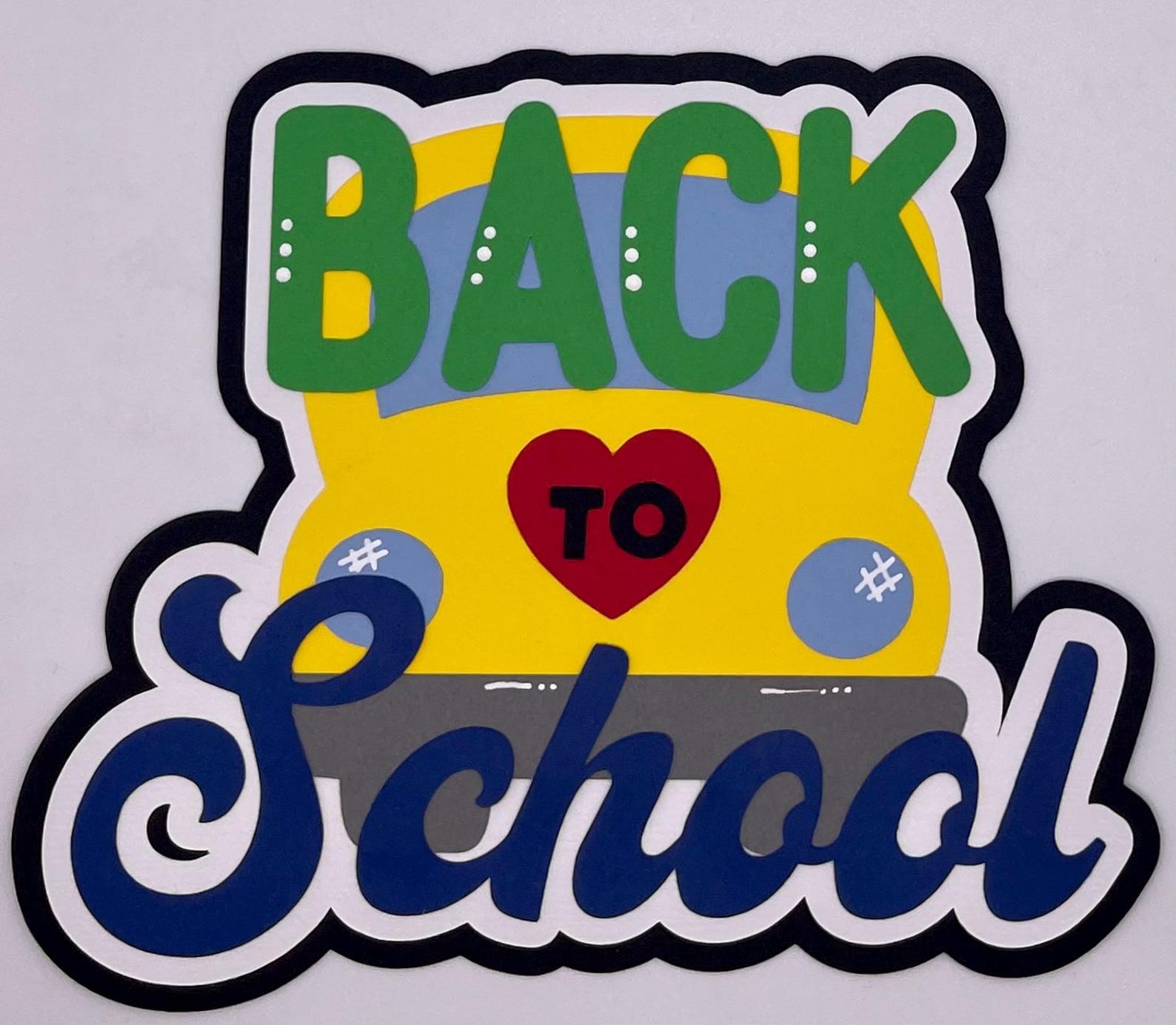 School - Back to School Title - Handmade Paper Piecing Scrapbook ...