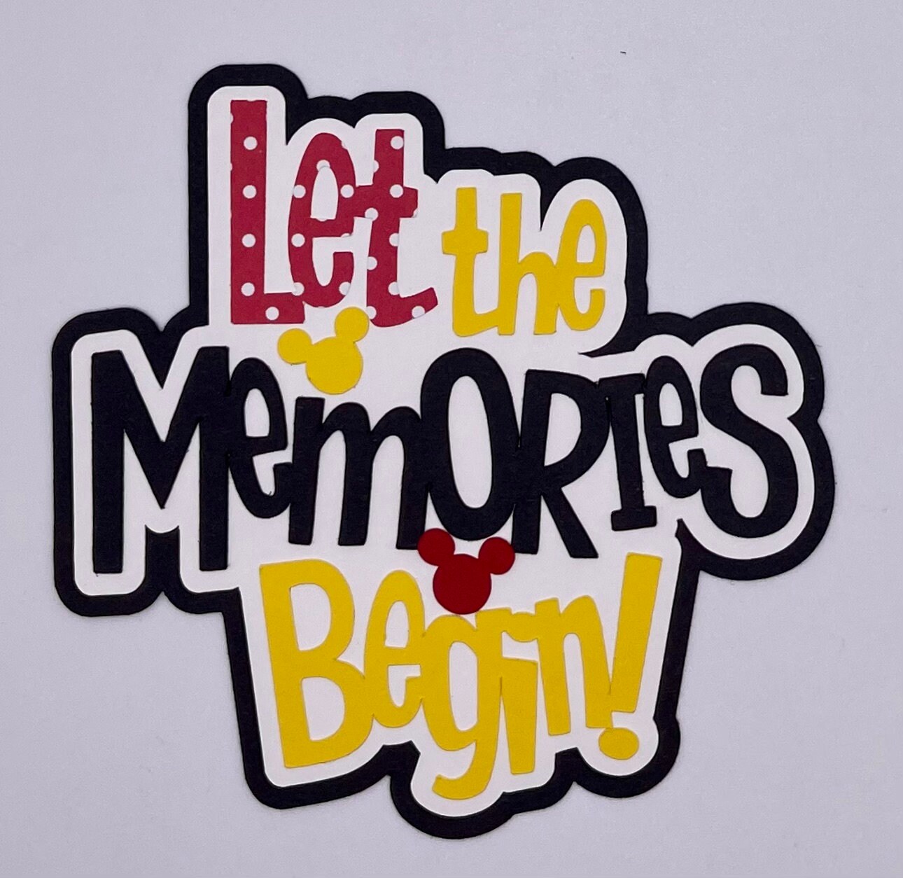 Disney Let the Memories Begin Title Handmade Paper Piecing - Etsy