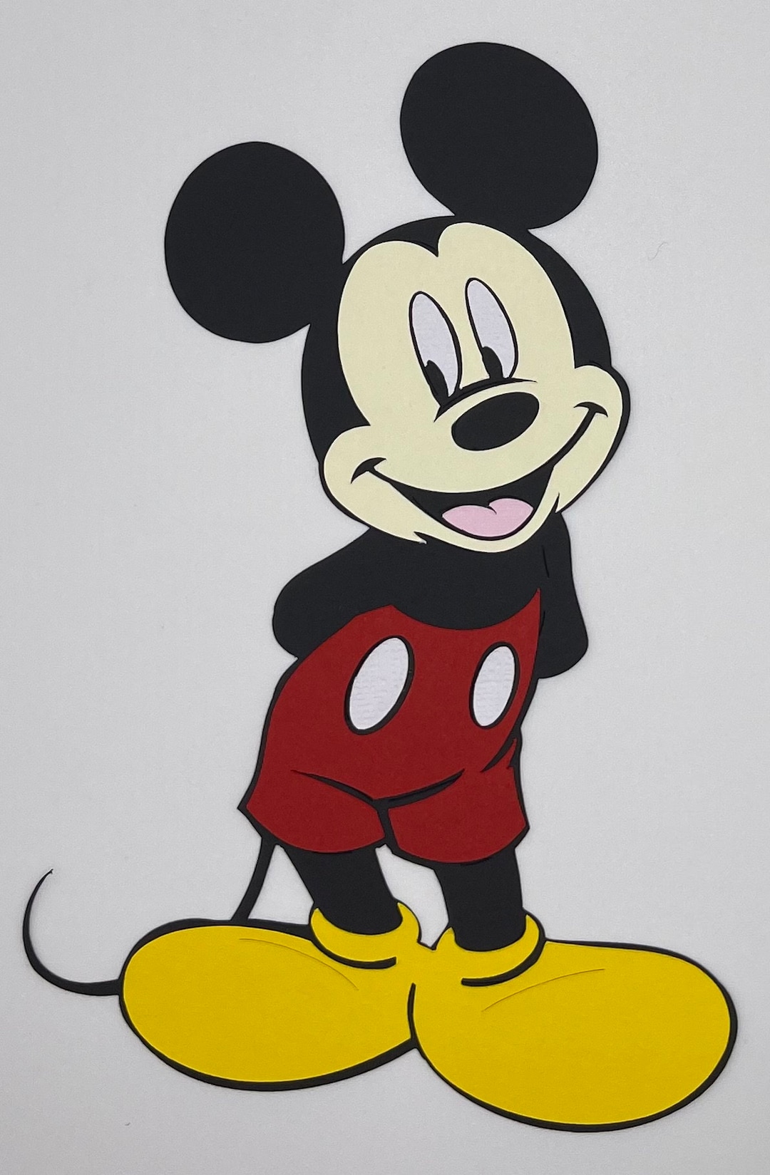 Disney Mickey Mouse - Handmade Paper Piecing Scrapbook Embellishment ...