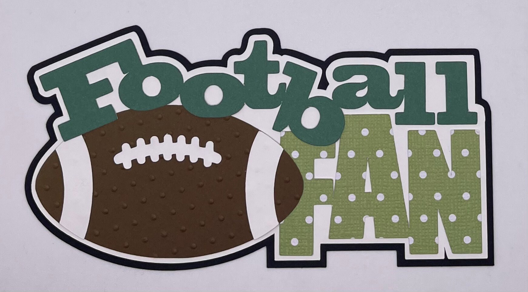 Sports football Fan Handmade Paper Piecing Scrapbook Embellishment Die ...