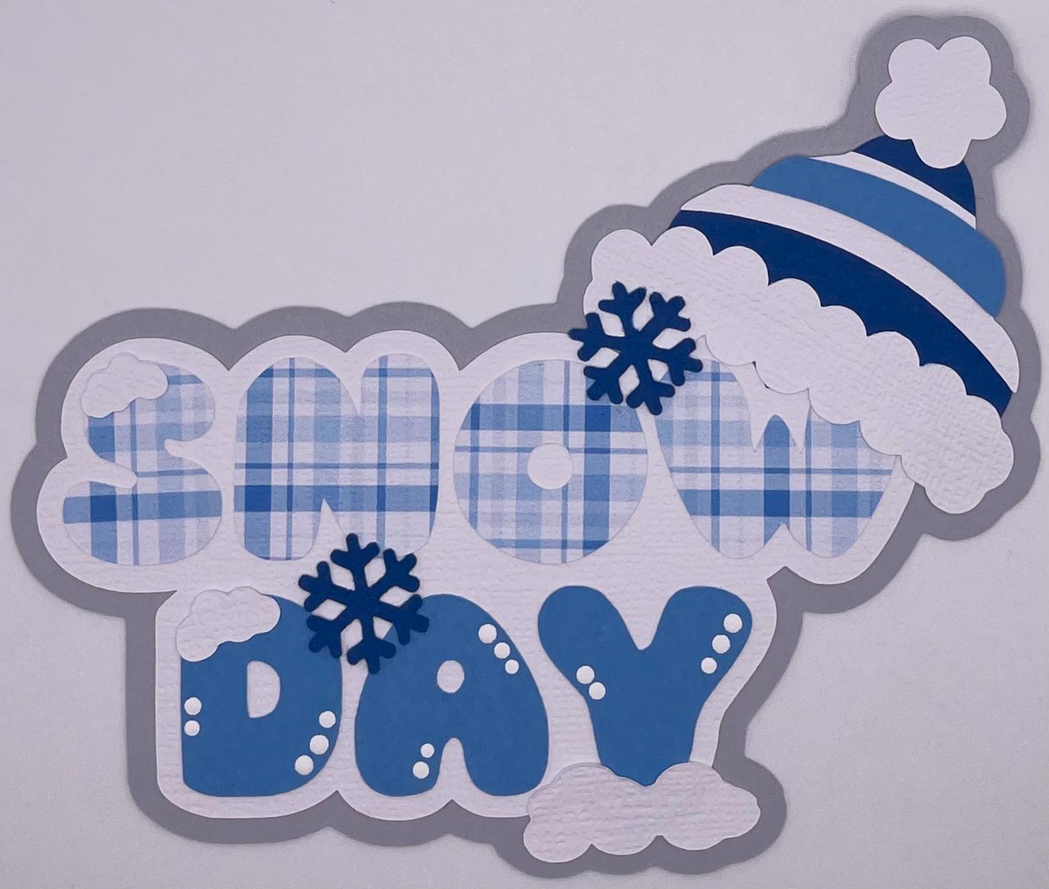 Winter Snow Day Handmade Paper Piecing Scrapbook Embellishment Die Cuts ...
