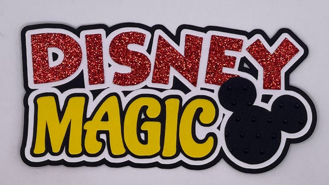 Disney Magic Title - Handmade Paper Piecing Scrapbook Embellishment Die ...