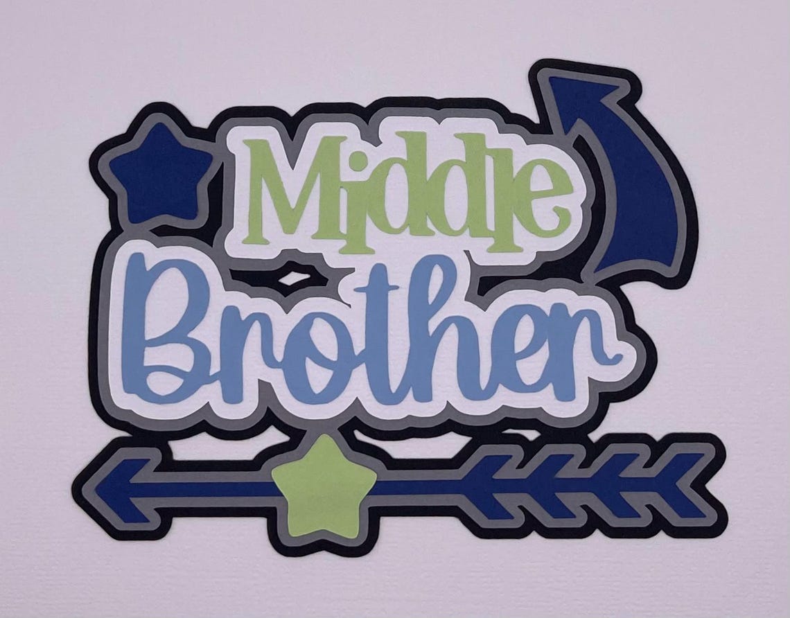 Family - Big, Middle & Little Brother Titles - Handmade Paper Piecing ...