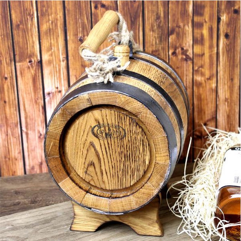 3L Personalized Whiskey Barrel With a Rope-wine Gifts for - Etsy
