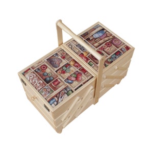 Extra Large Wooden Sewing Box Rustic Eco-friendly Craft Storage ...