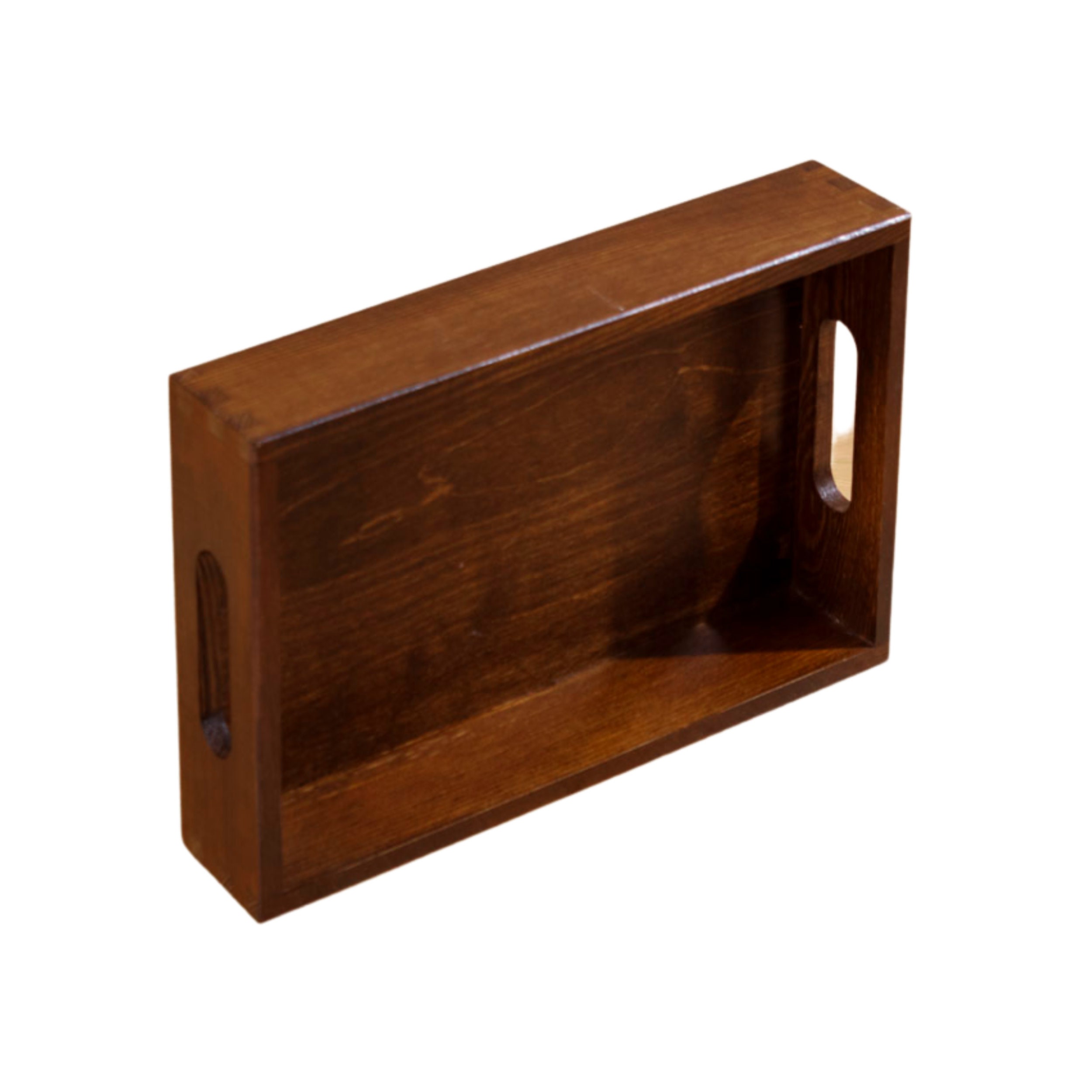 Small Dark Brown Tray With Handles Vanity Tray - Etsy