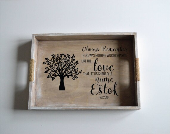 Personalized Serving Tray-Rustic Serving Tray-Custom | Etsy