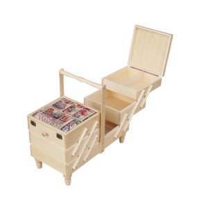Extra Large Wooden Sewing Box Rustic Eco-friendly Craft Storage ...