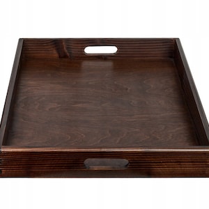 Large Serving Tray-bar Tray-breakfast Tray-wood Serving Tray-wenge ...