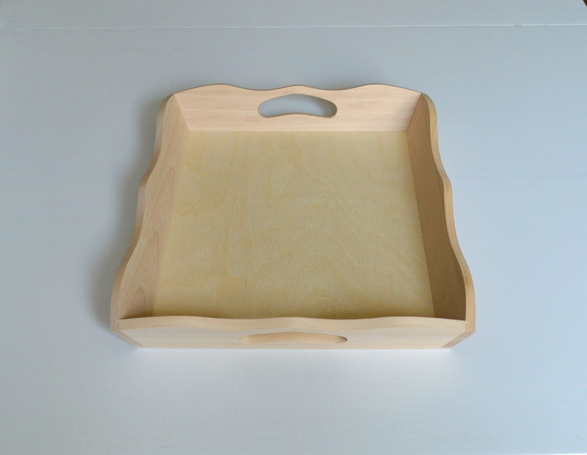 Wavy Trayuntreated Wood Trayslanting Trayunfinished Wood - Etsy