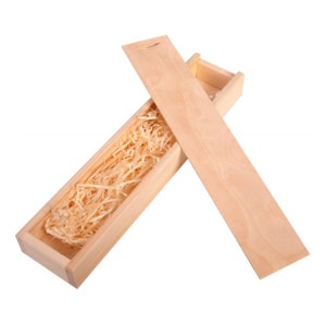 Long Wooden Box With Lid Unfinished Wood Box Beautifully Crafted ...