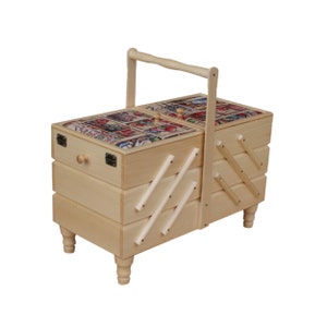 Extra Large Wooden Sewing Box Rustic Eco-friendly Craft Storage ...