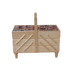 Extra Large Wooden Sewing Box Rustic Eco-friendly Craft Storage ...