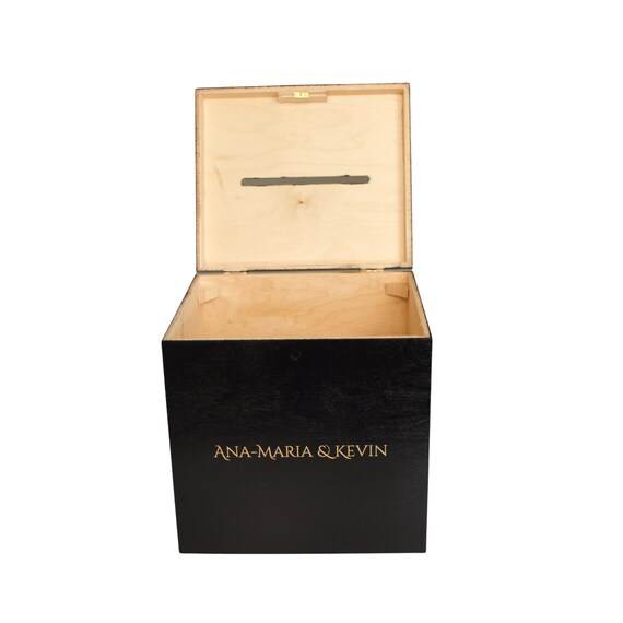 Black Wedding Keepsake Box Wedding Card Box - Etsy