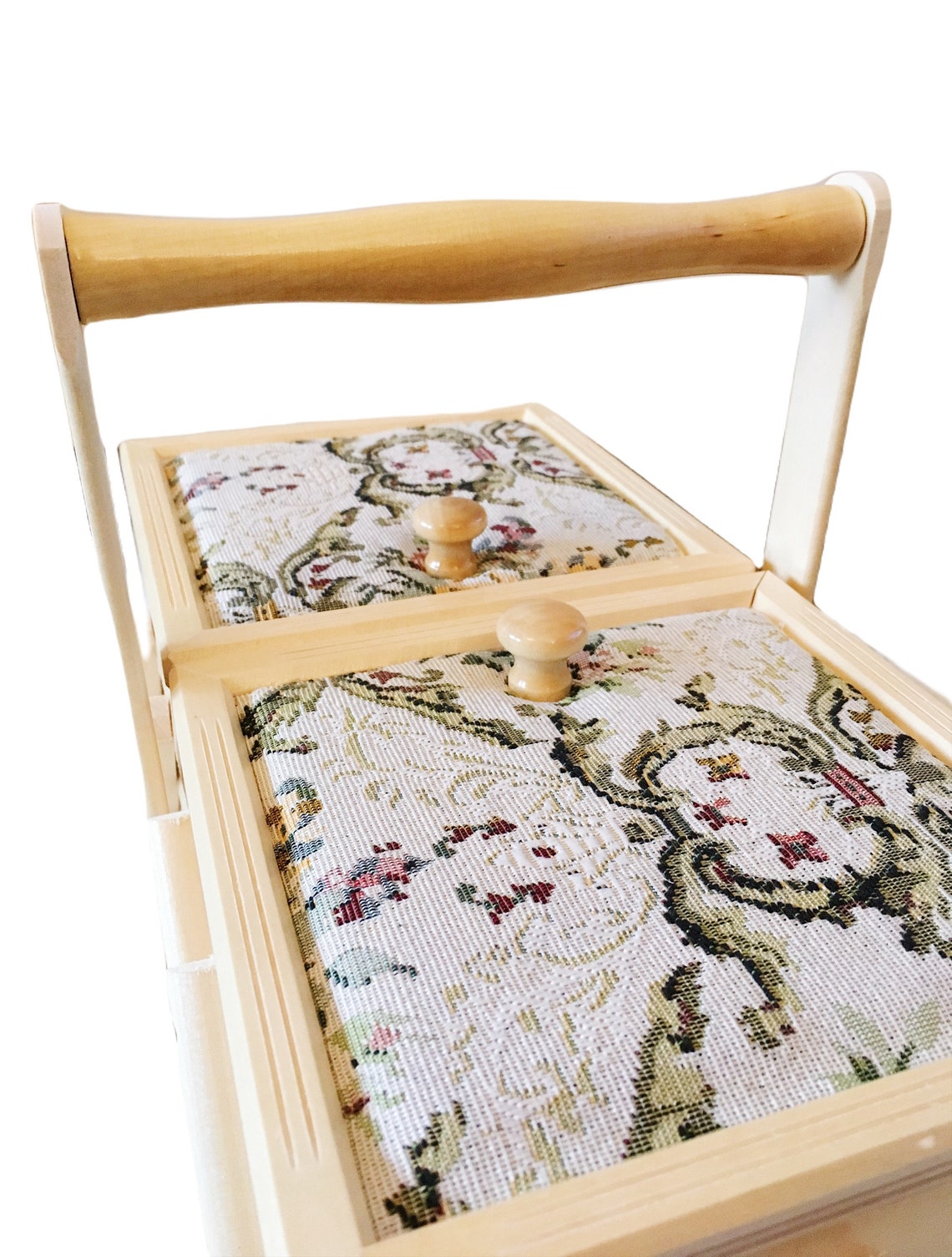 Wooden Sewing Box Lacquered Wood Sewing Box Made of Linden - Etsy