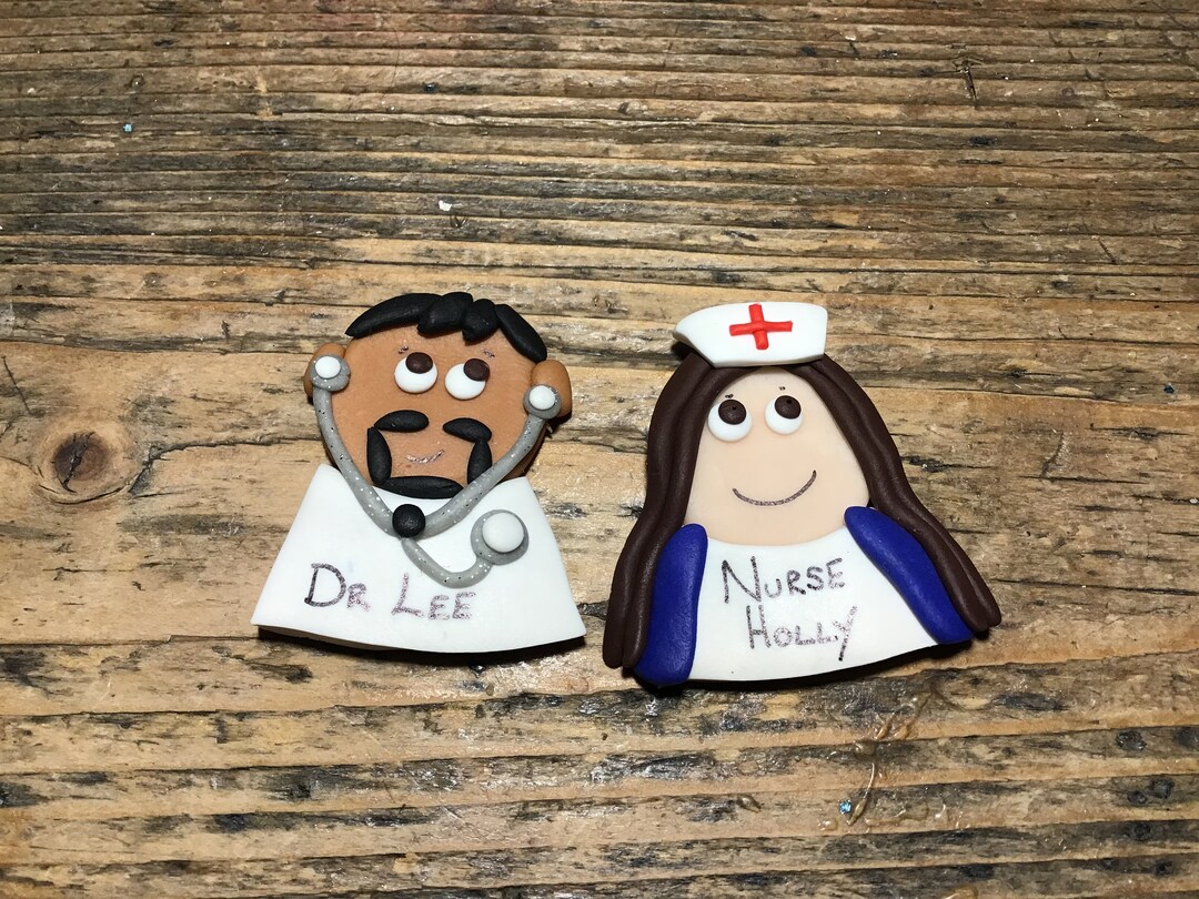 Personalised Nurse/doctor Pin Badge: Custom Medical Carer Gift Work ...
