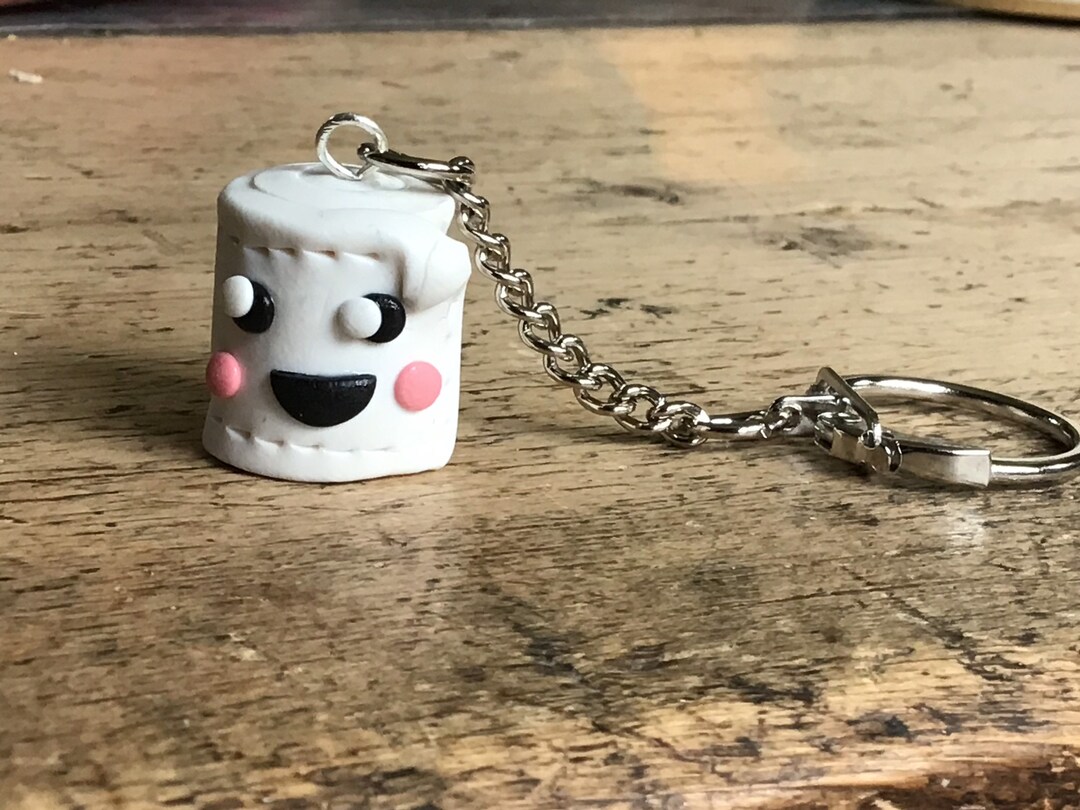 Toilet Roll Paper Keyring Key Fob Keychain Handmade Poop - Etsy