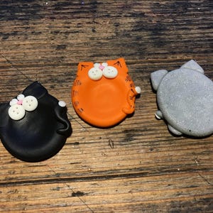 Worry Stone, Cat Clay Worry Buddy Pocket Pet, Anxiety Pet, Thumb Buddy ...
