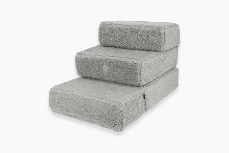 Soft Pet Ramps, Fur Dog Stairs, Dog Steps for Bed, Pet Steps for Small ...