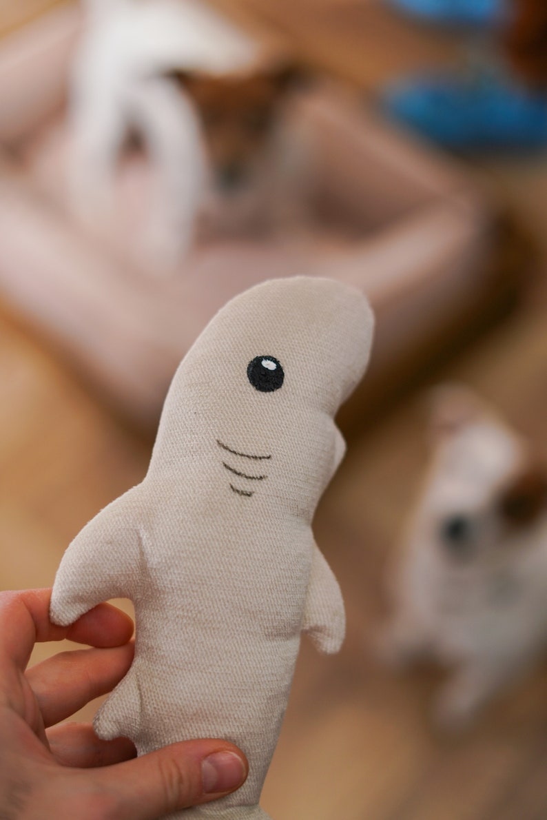 Dog Toy Shark, Squeaky Toy, Plush Toy, Rustling Toy, Rustling Sound Dog ...