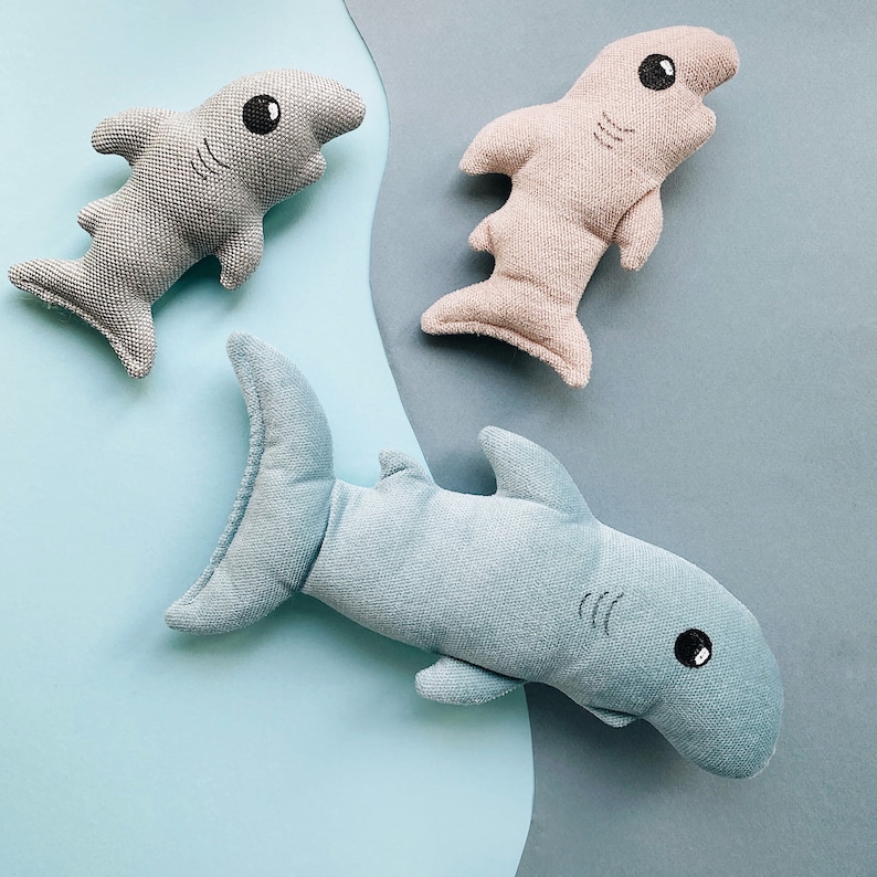 Dog Toy Shark, Squeaky Toy, Plush Toy, Rustling Toy, Rustling Sound Dog ...