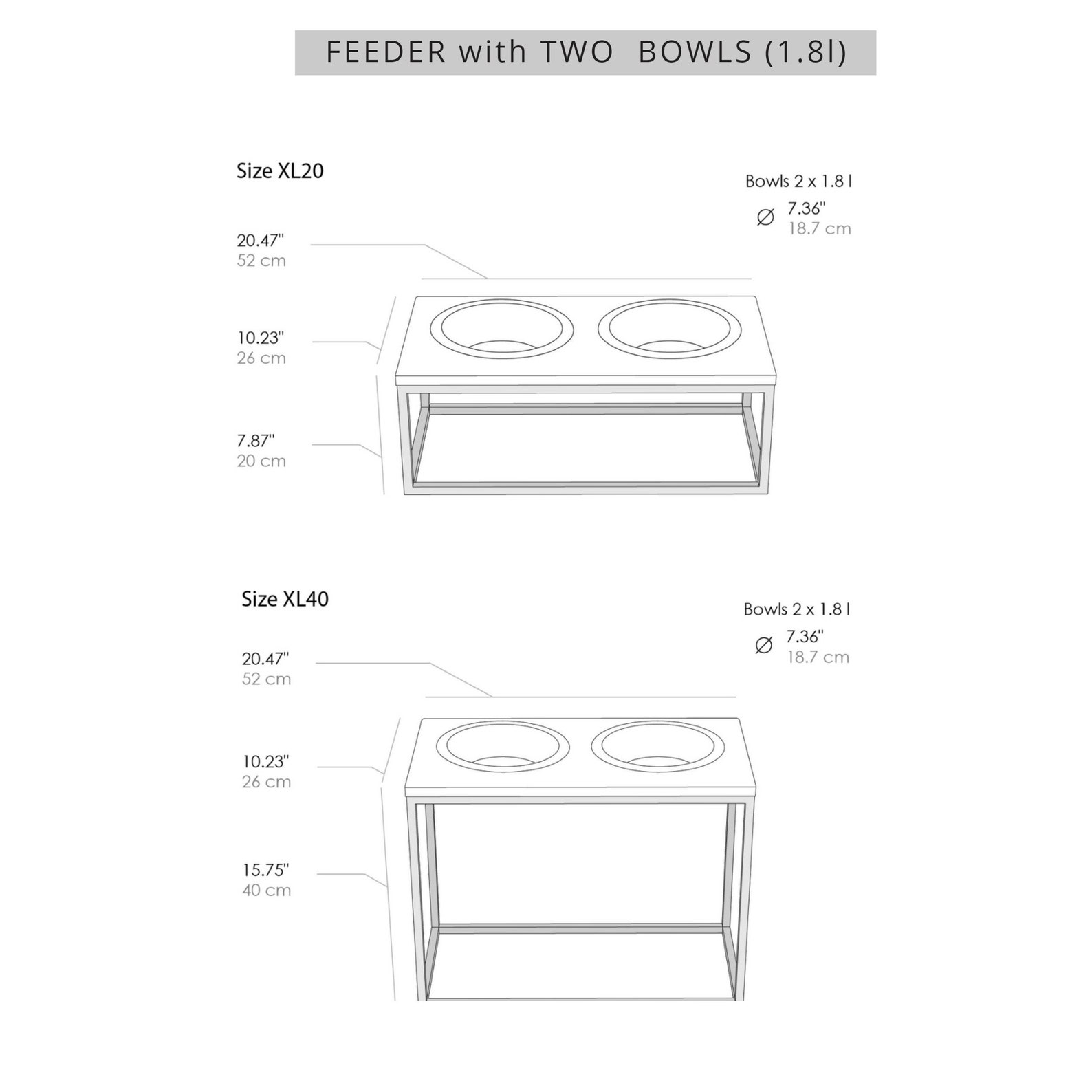 Elevated Dog Feeding Table for Large Size Dog / Raised Feeder - Etsy