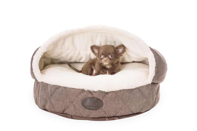 Pet Cave for Dog With Faux Fur Cuddle Cave Snuggle Cave - Etsy