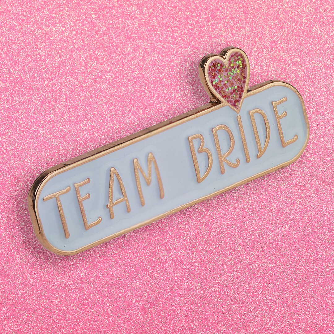 Team Bride Enamel Pin Badge - Etsy