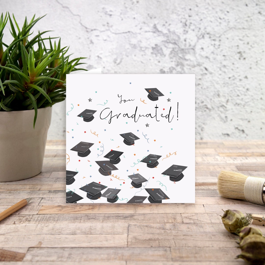 You Graduated Handfinished Graduation Card With Star - Etsy