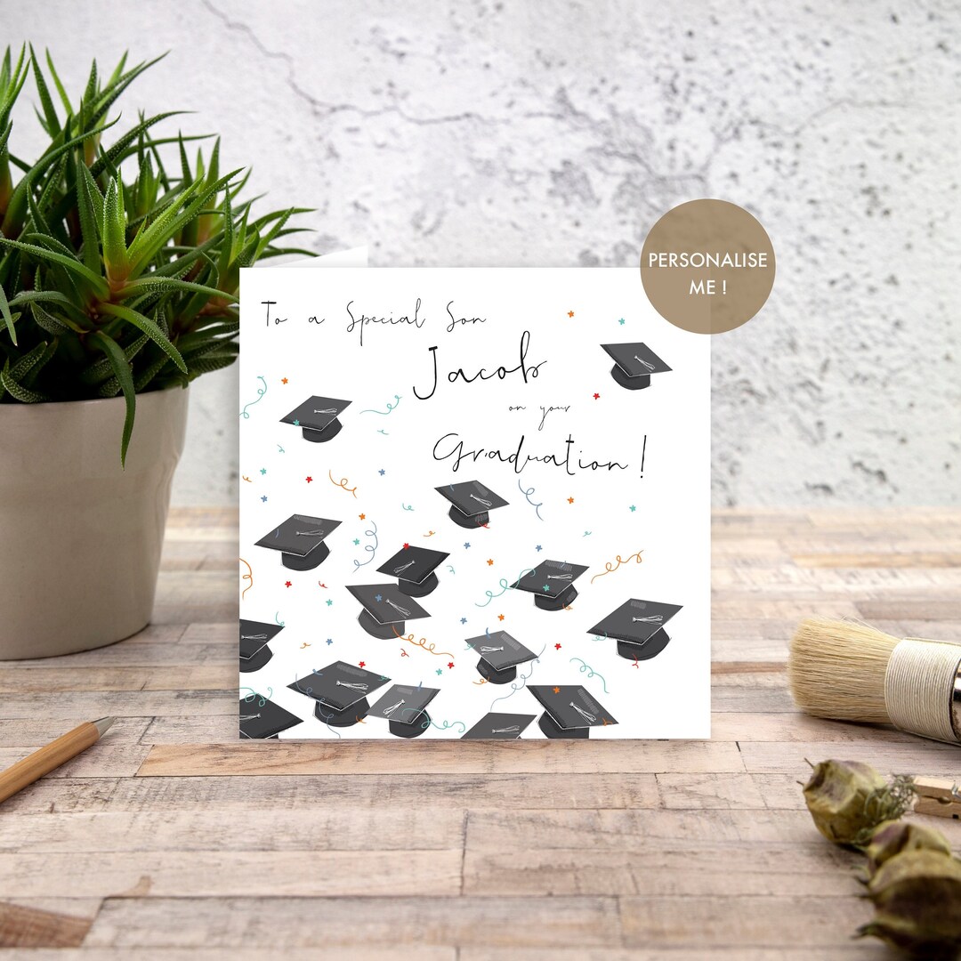 Handfinished Personalised Graduation Cards With Star - Etsy UK