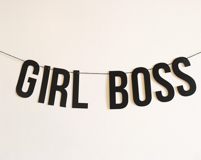 Girl Boss Word Banner Home Decor Party Decorations Girls Rule - Etsy