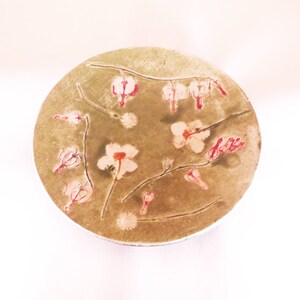 Ceramic Plate Spring Flowers, Pressed Leaves, Pressed Flowers, Handmade ...