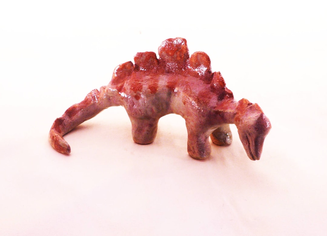 Ceramic Stegosaurus, Handformed Dinosaur, Ceramic Dinosaur, Ceramic ...
