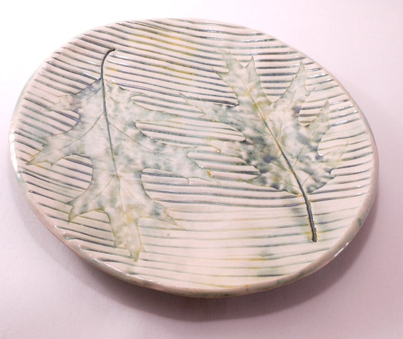Handmade Pottery Natural and Modern, Ceramic Leaf Plate, Ceramic Plate ...
