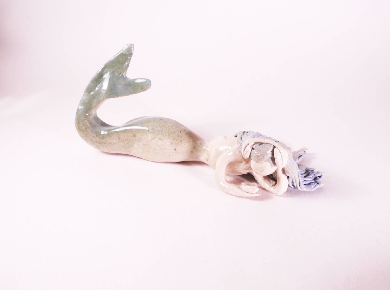 Modern Mermaid, Mermaid Figurine, Mermaid Ceramic, Handmade Mermaid ...