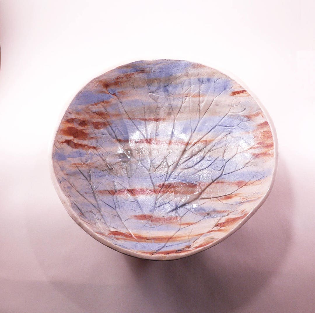 Big Ceramic Bowl, Summer Bowl, Sunset Bowl, Blue Bowl, Handmade Bowl ...