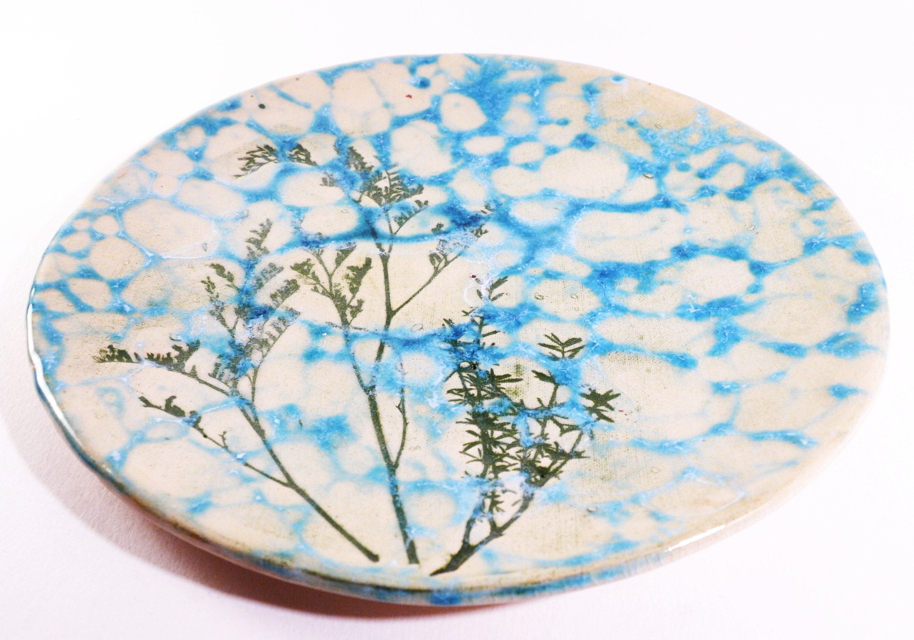 Bubble Blue Plates, Ceramic Plates, Handmade Plate, Ceramic Plate ...