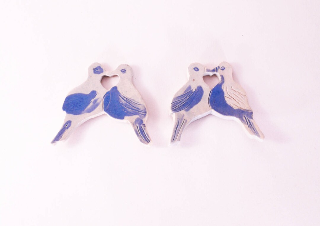 Ceramic Pigeons, Pigeon Magnet, Handmade Ceramic, Handmade Pigeon, Bird ...