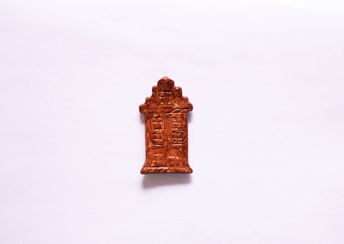 Townhouse Magnet, Old Town Magnet, Ceramic Magnet, Handmade Magnet ...