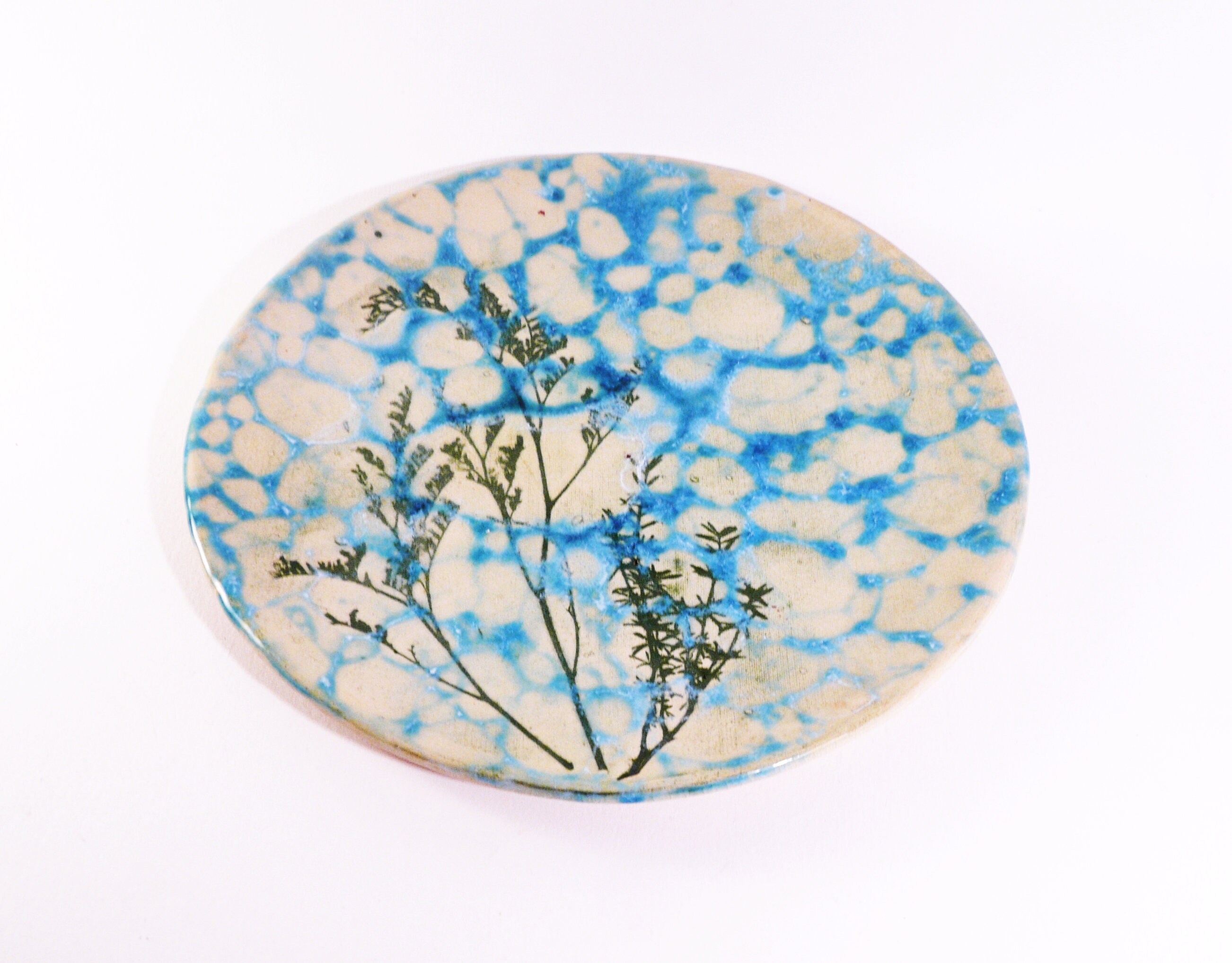 Bubble Blue Plates, Ceramic Plates, Handmade Plate, Ceramic Plate ...